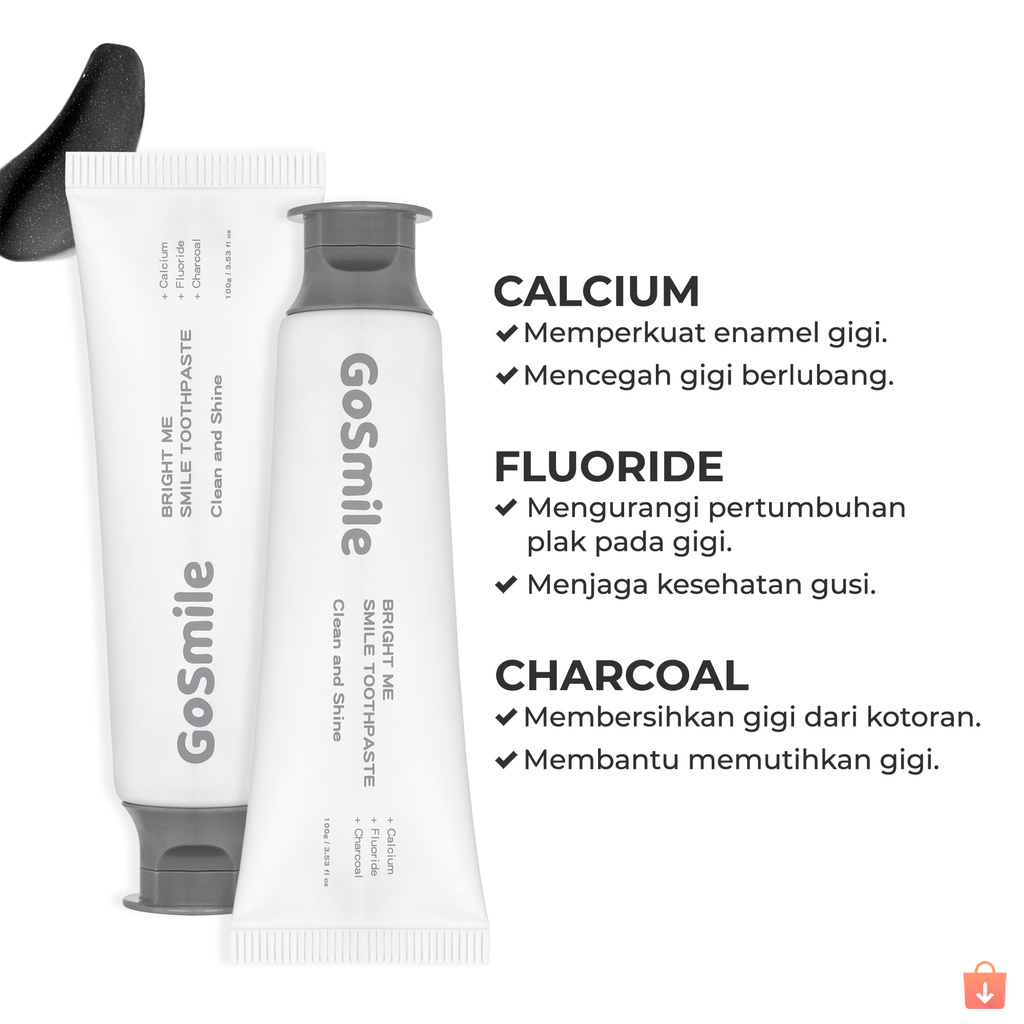 Jual Big Promo Go Smile Bright Me Smile Charcoal Toothpaste Pasta Gigi ...