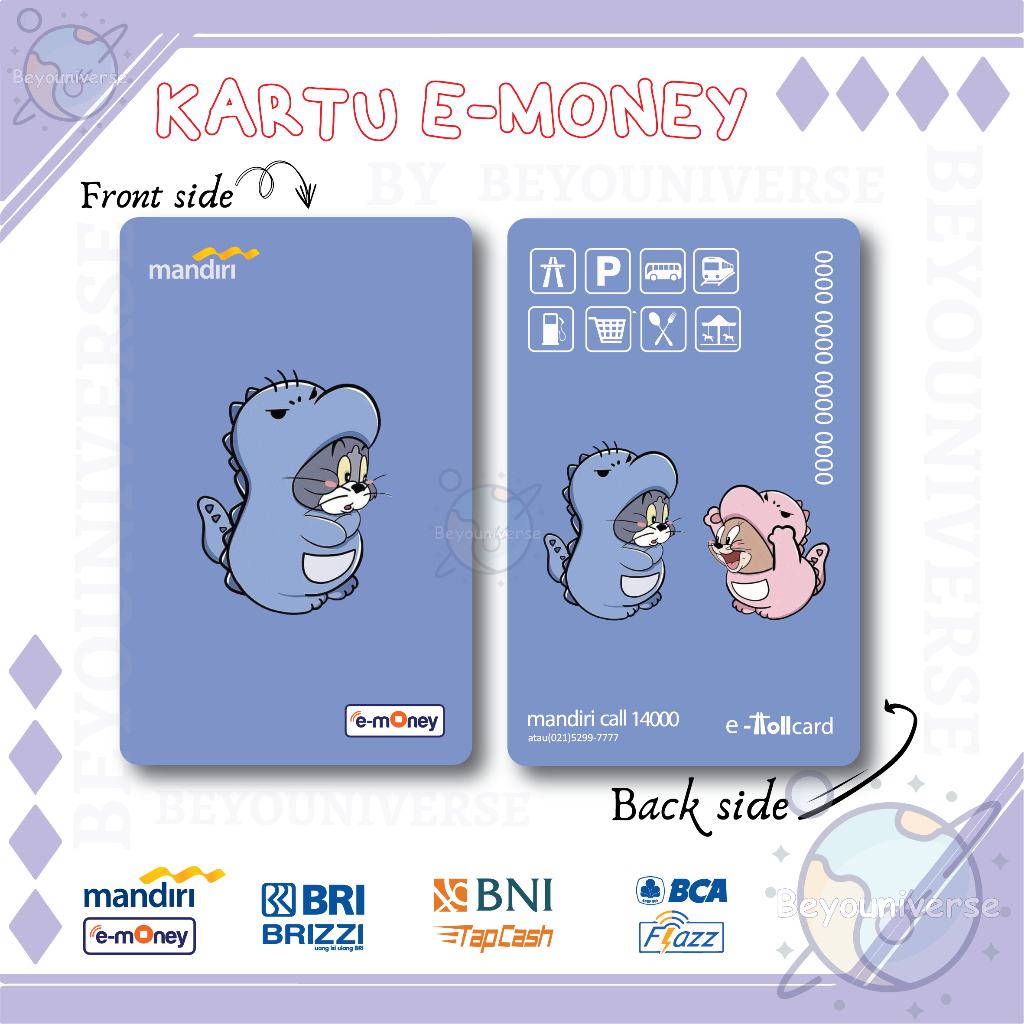 Jual Emoney Tom&Jerry Design Couple Cute Flazz gen 2 Mandiri BNI BRI ...