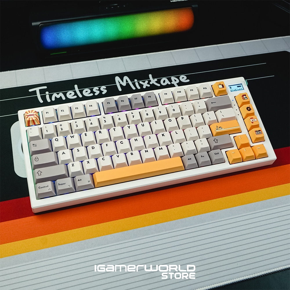 Jual Noir Timeless82 75% PBT OLED Wireless Mechanical Gaming Keyboard ...