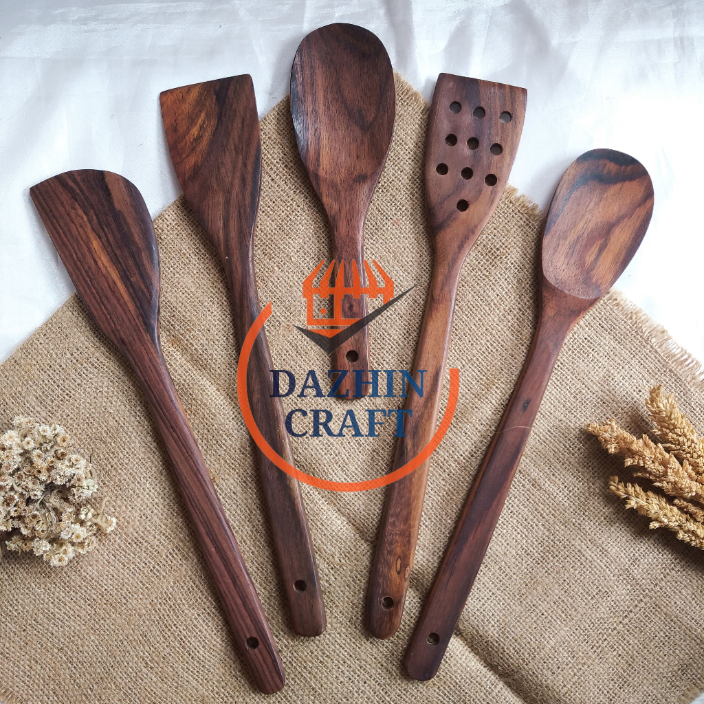 Jual Sutil Set Kayu Mahoni Isi 5 / Spatula / Sodet / Erus & Entong ...