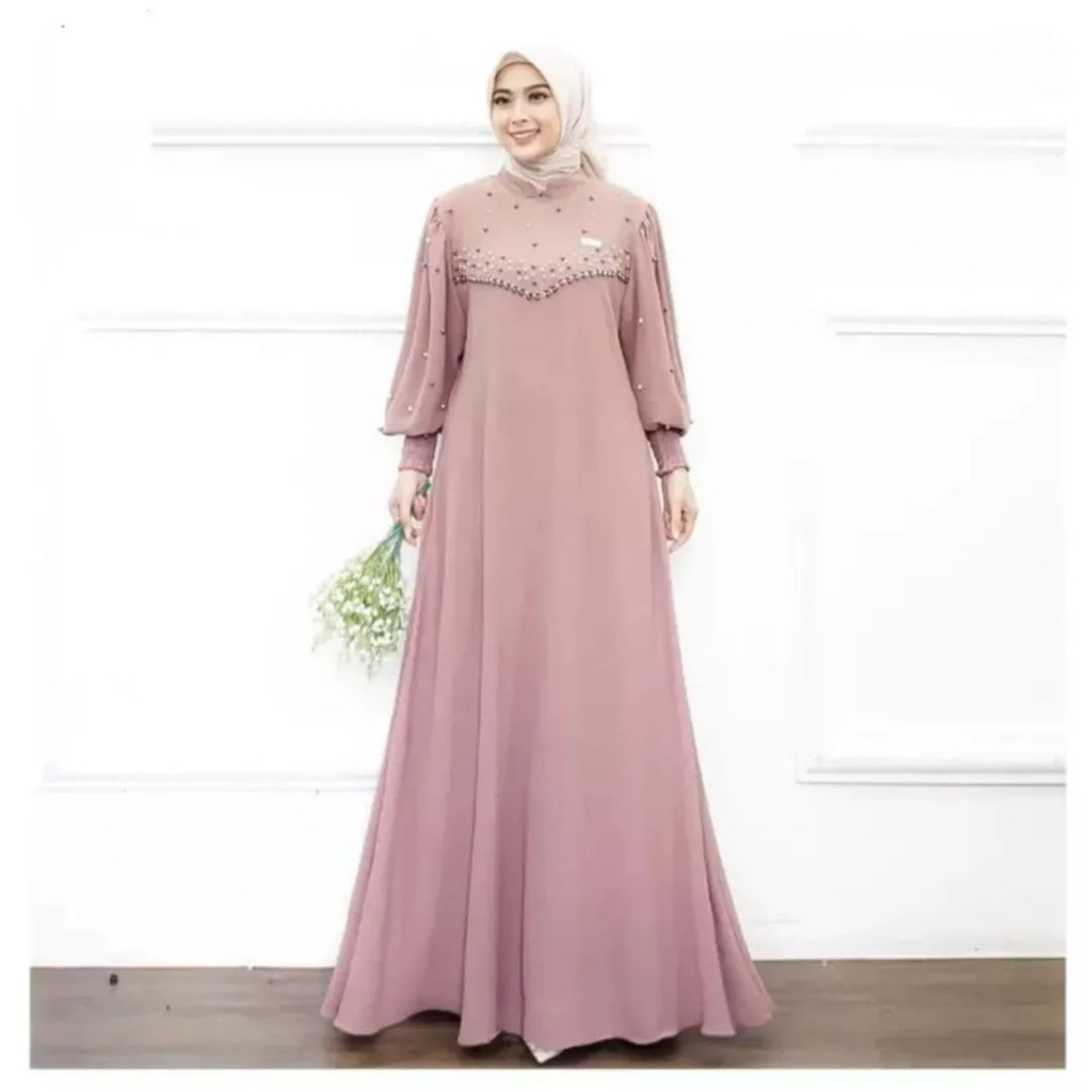 Jual Vioni Dress Gamis Premium Size L,XL | Gamis Crinkle Airflow Terbaru | Gamis Lebaran 2024 ...