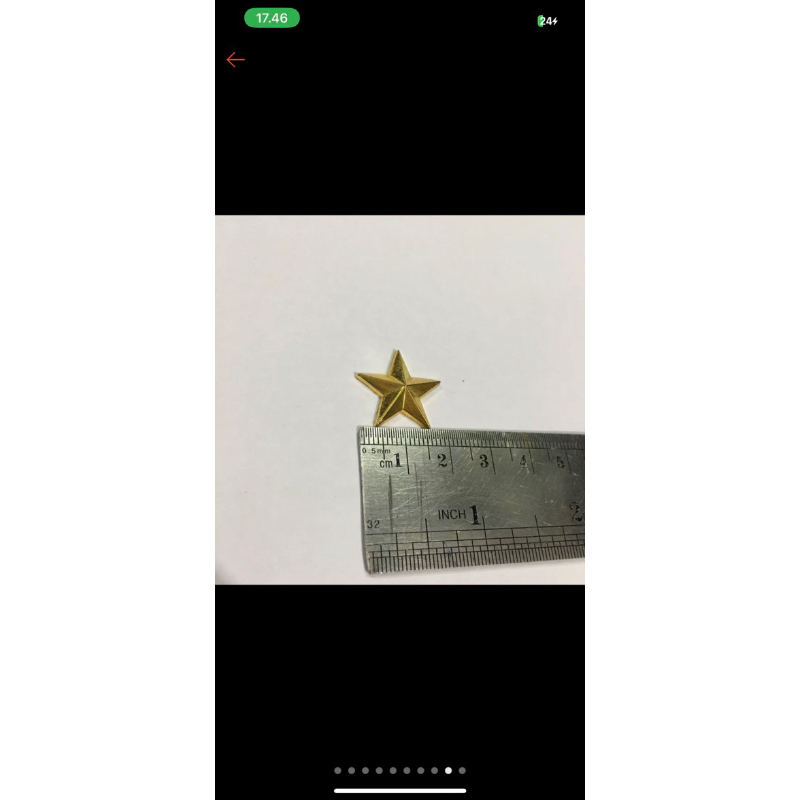 Jual Pin Bintang Pin Pangkat Bintang Gold Kuningan Tebal Polos Macam ...