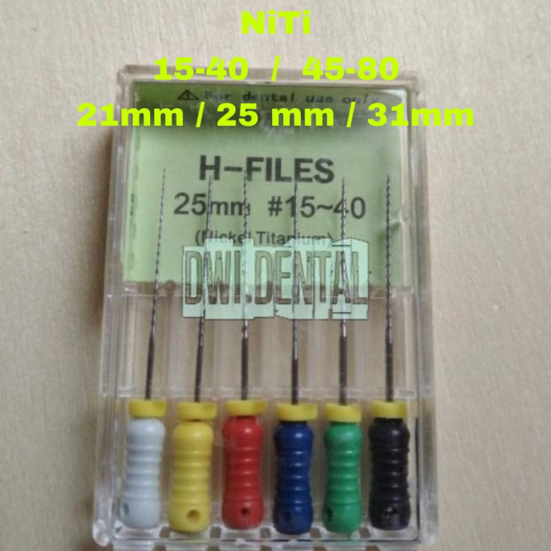 Jual AA- H-File Hfile NITI/ stainless root canal / untuk latihan pada ...