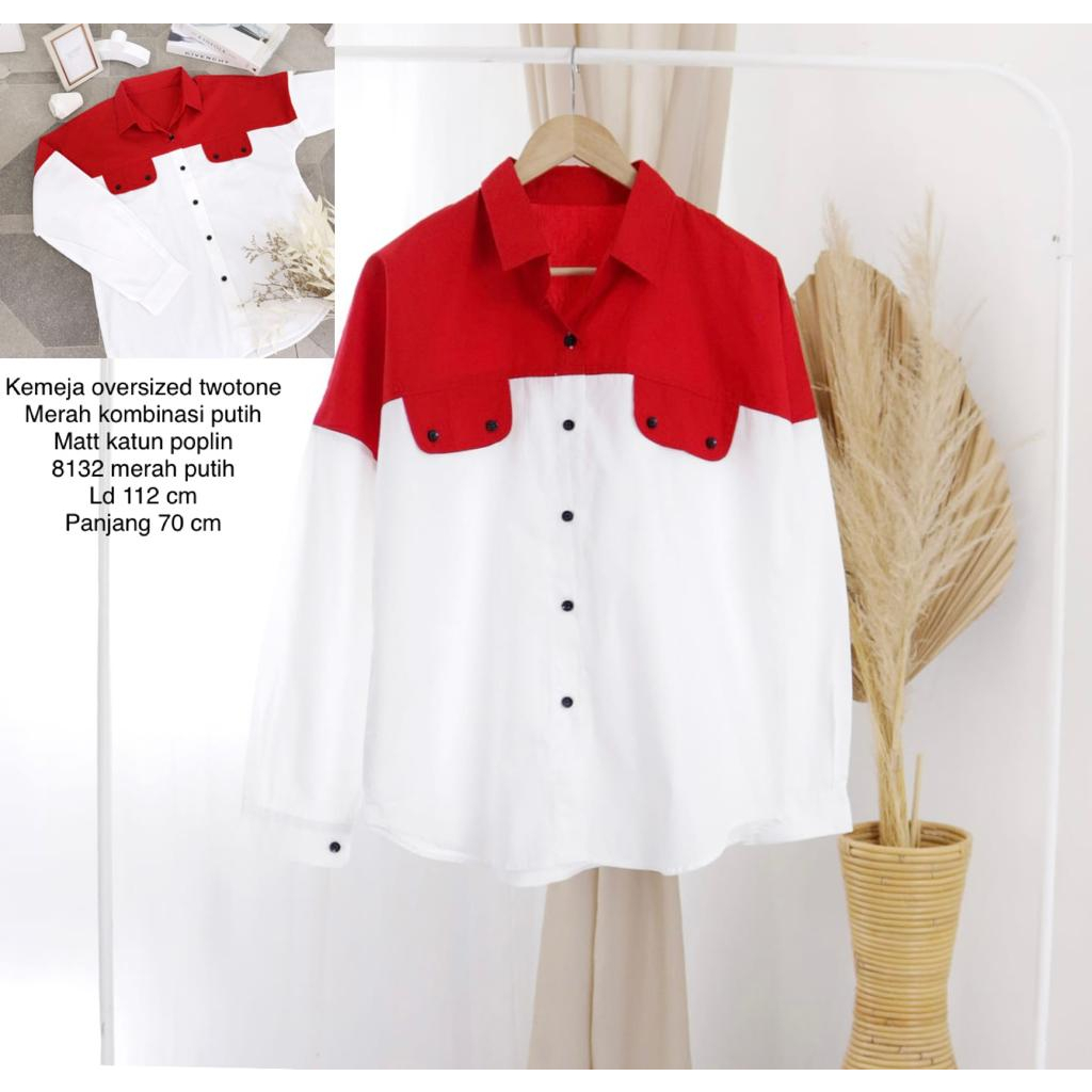 Jual SEVEN.CLOTH Kemeja Wanita MERAH PUTIH EDISI 17 Agustus - Kemeja ...
