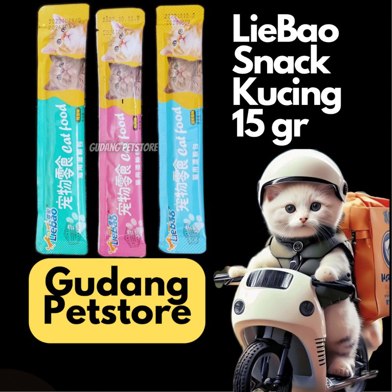 Jual LIEBAO Snack Kucing Sehat 15gram | Shopee Indonesia