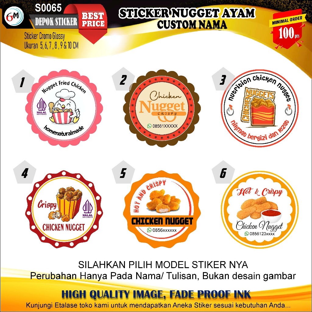 Jual Stiker Label Nugget Chicken | Shopee Indonesia