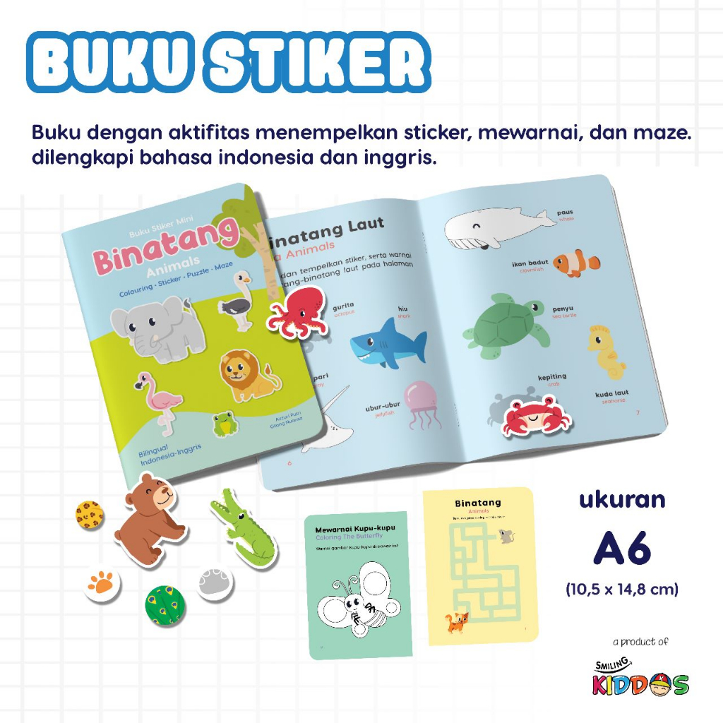 Jual SK BUKU STIKER MINI (KECIL) TEMATIK - Buku Sticker Mainan Anak ...