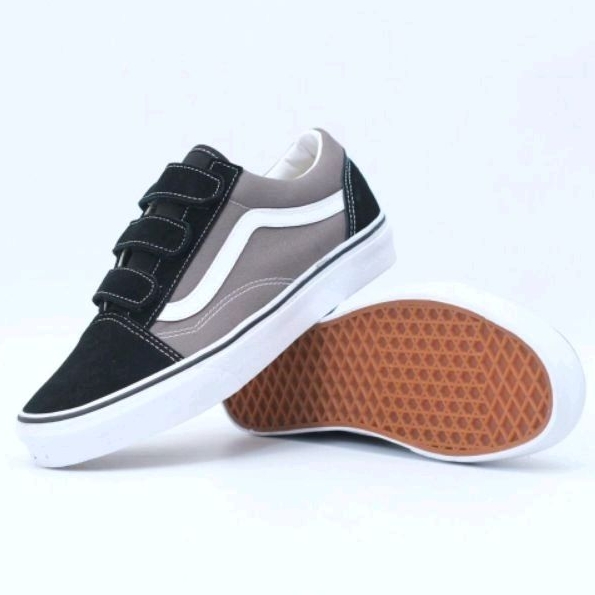 Jual VANS OLD SKOOL VELCRO PEWTER BLACK | Shopee Indonesia