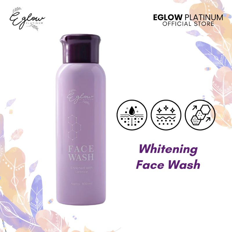 Jual EGLOW PLATINUM FACE WASH | NETTO 100 ML | Shopee Indonesia
