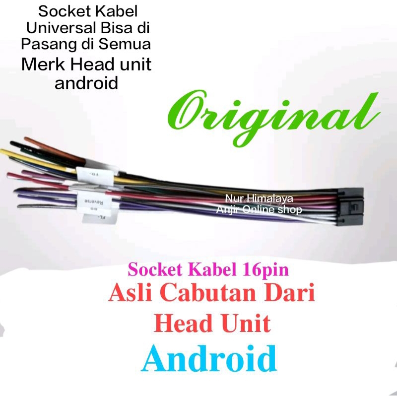 Jual Kabel Soket Head Unit Android Universal Asli Cabutan Dari HU ...