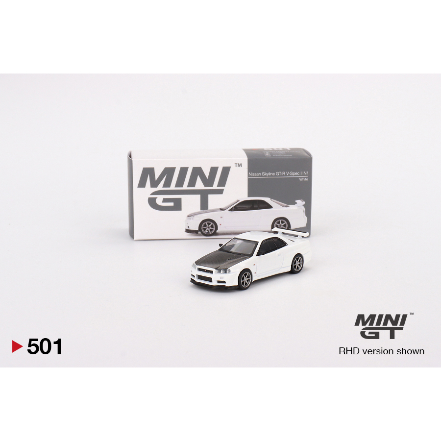 Jual MINI GT 501 / MINIGT Nissan Skyline GT-R (R34) V-Spec II N1 White ...