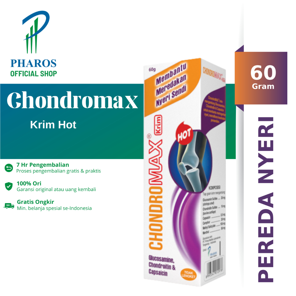 Jual Chondromax Krim Hot 60 gram - Pereda Nyeri Sendi | Shopee Indonesia