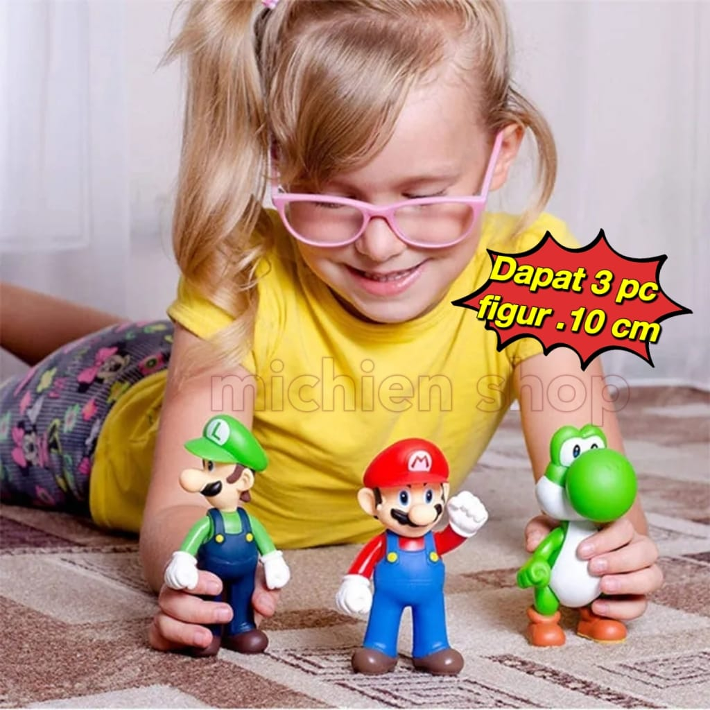 Jual Super Mario Bros Figure and Friends Topper Kue Pajangan Mainan ...