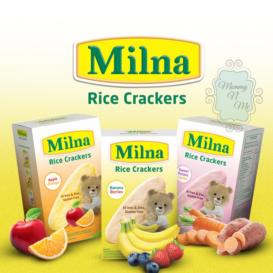 Jual milna rice crackers 20gr | Shopee Indonesia
