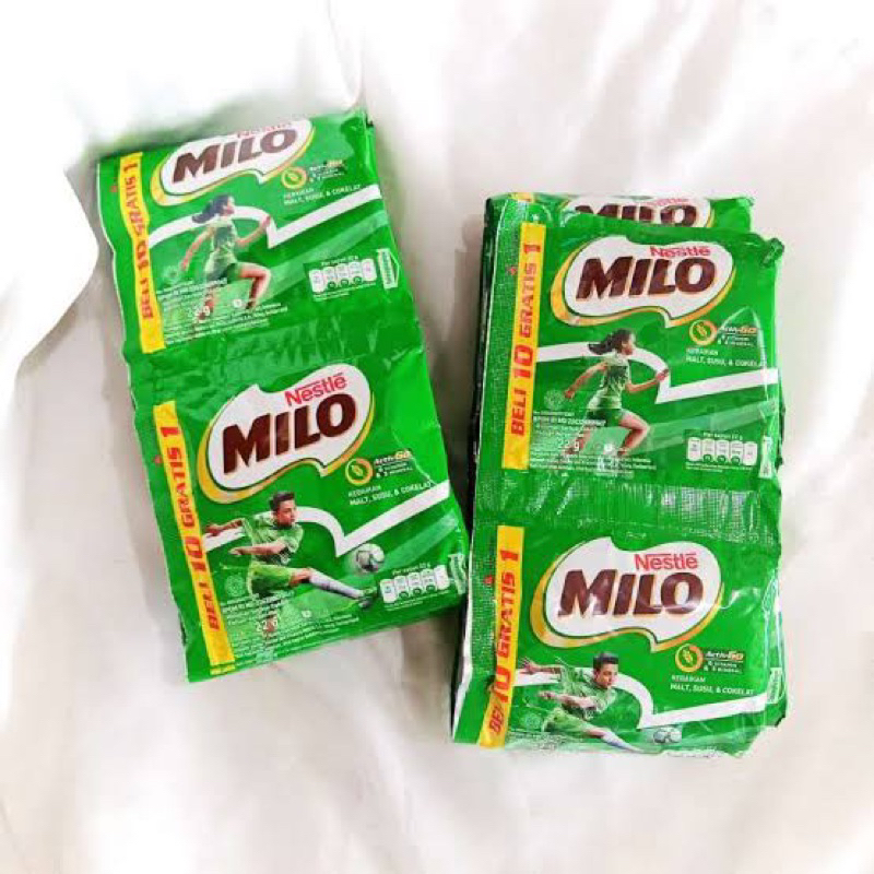 Jual MILO || Milo Active Go Sachet 22gr x 10 sachet (gratis 1 sachet ...