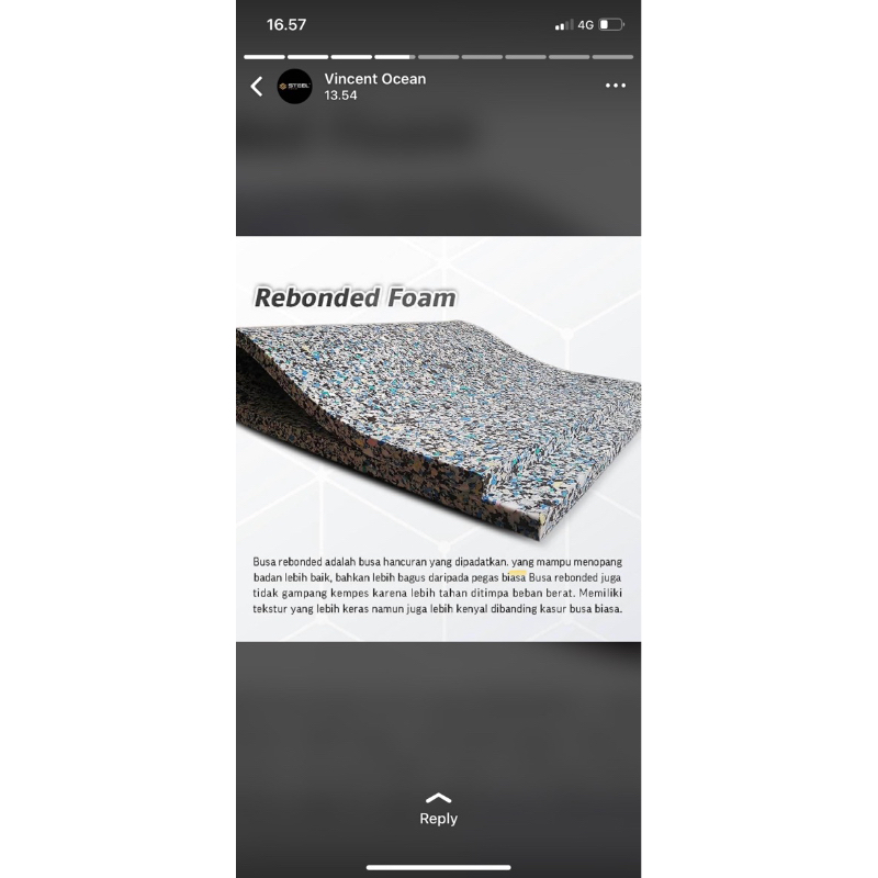 Jual BUSA FOAM REBOUNDED TEBAL 3CM UKURAN 90CMX190CM PADAT ANTI KEMPES ...