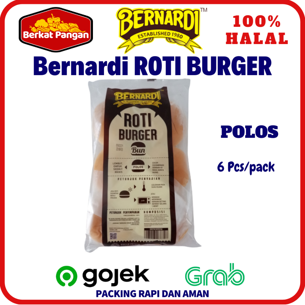 Jual BERNARDI Roti Burger Wijen 6pcs / Plain rolls mini Hot dog 20pcs ...