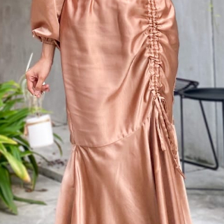 Jual DRESS SERUT - DARLA DRES SERUT SAMPING - BELT PINGGANG - DRESS ...