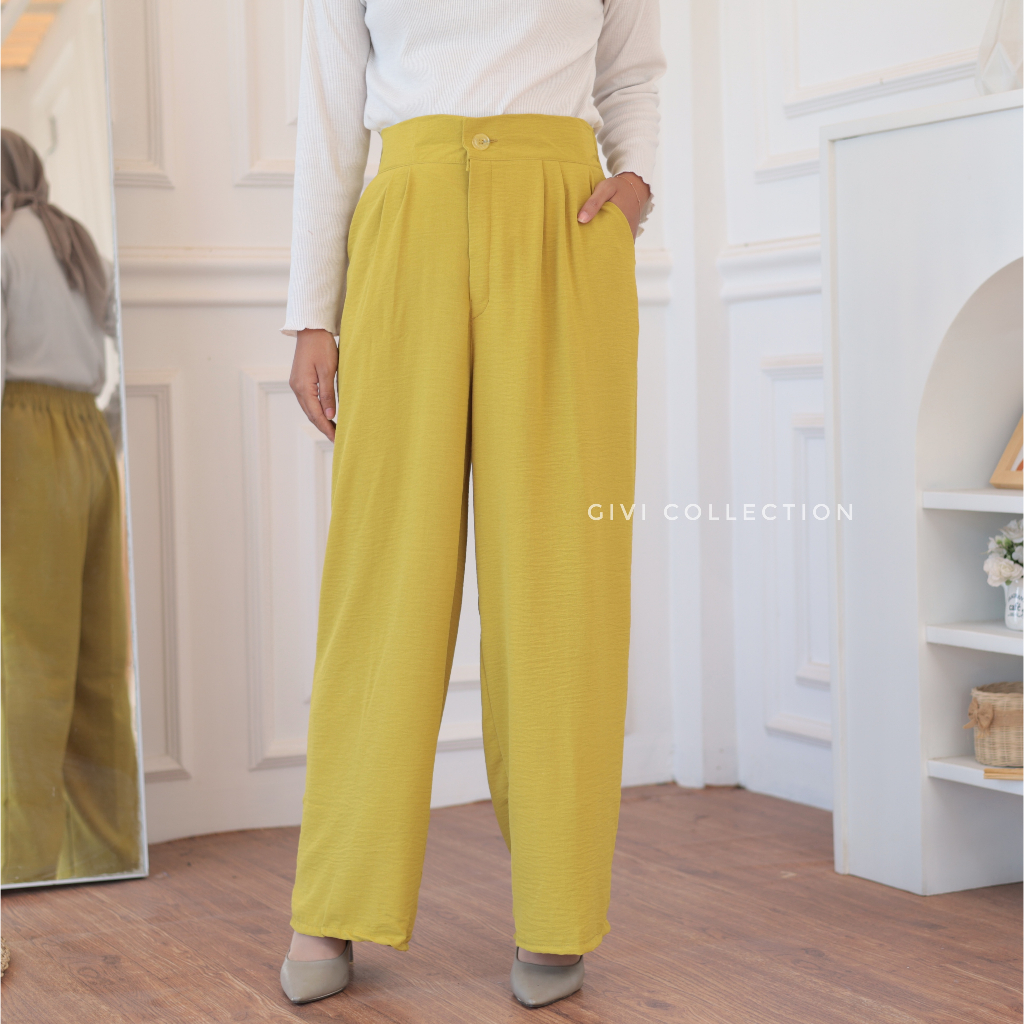 Jual celana kulot crinkle highwaist | kulot wanita premium | kulot ...