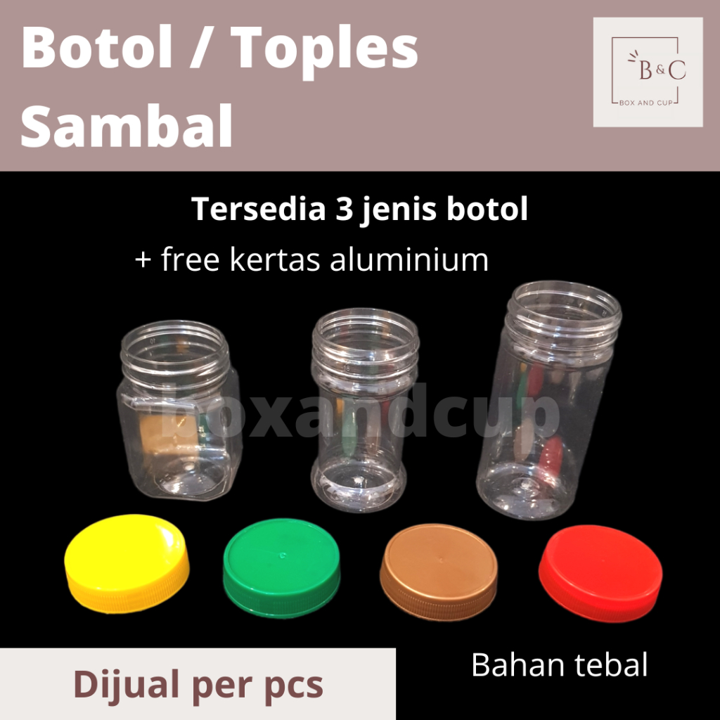 Jual [1 ball isi 90-108 pcs] Tempat / Jar / Toples / Botol Plastik ...