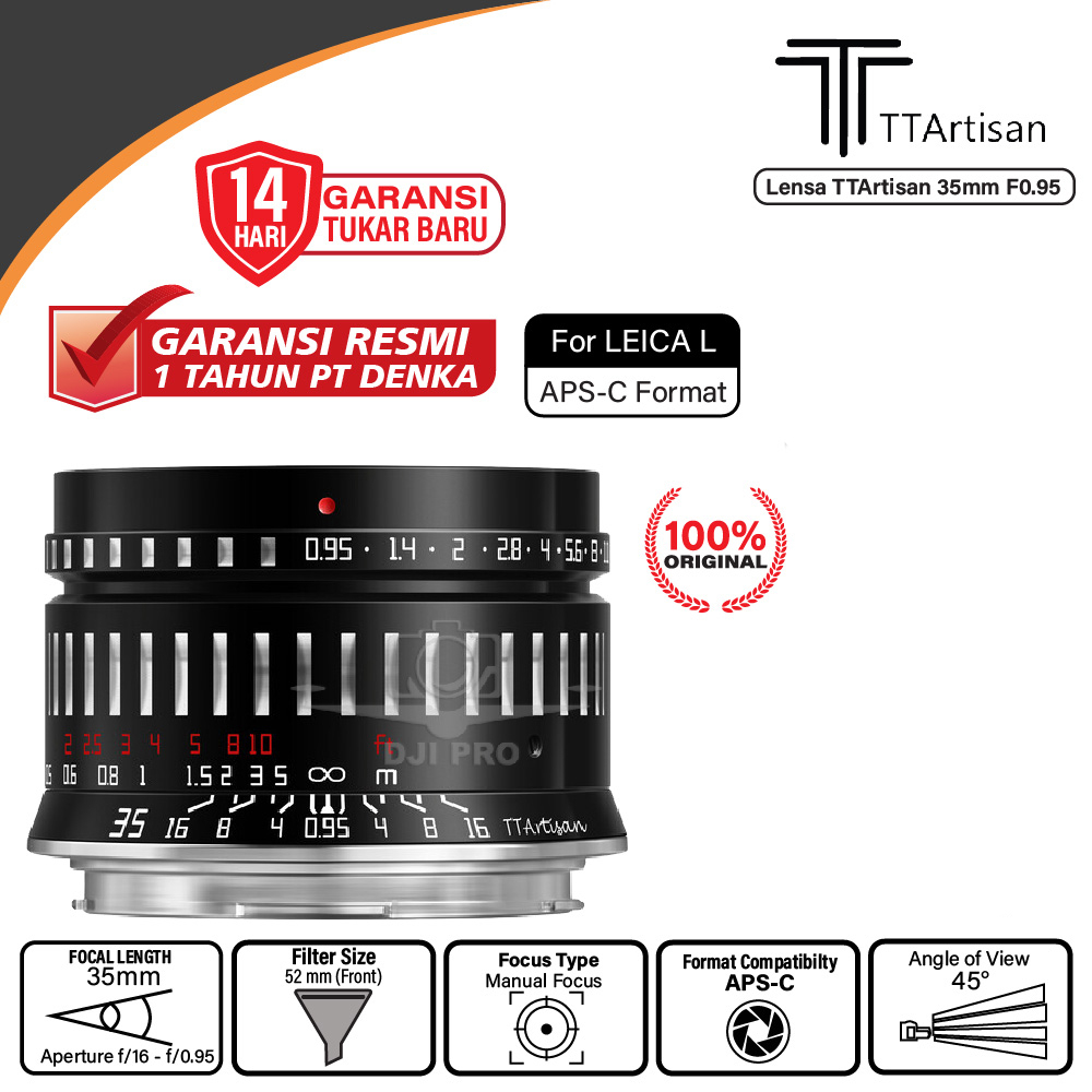 Jual TTArtisan 35mm f0.95 Leica Sigma L APSC TTArtisans 35 mm f/0.95 ...