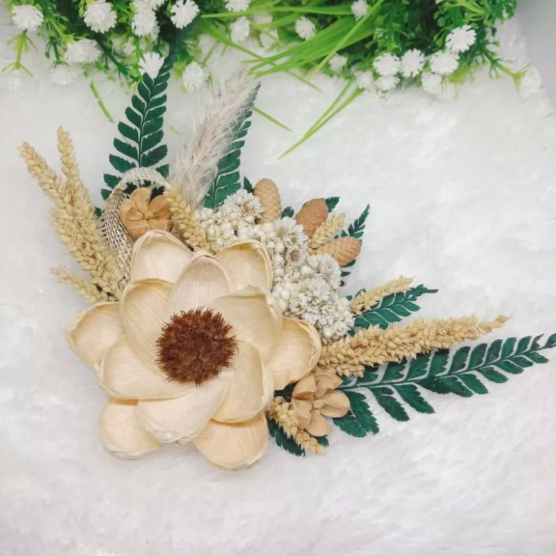 Jual Rangkaian bunga kering hiasan sudut Rustic mahar dekorasi rustik ...