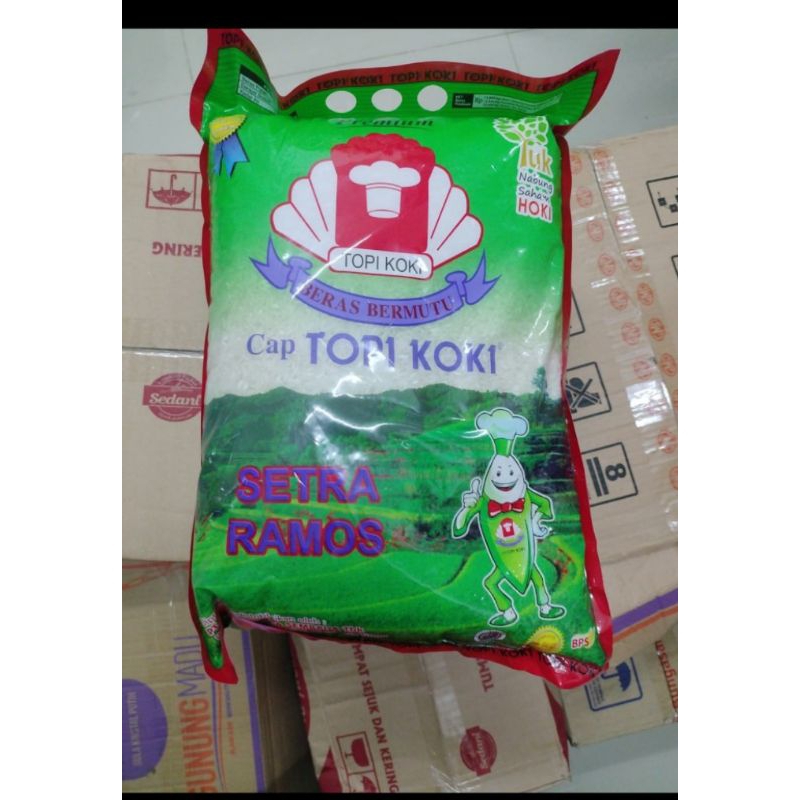 Jual Beras premium cap topi koki 5 KG Paling murah | Shopee Indonesia