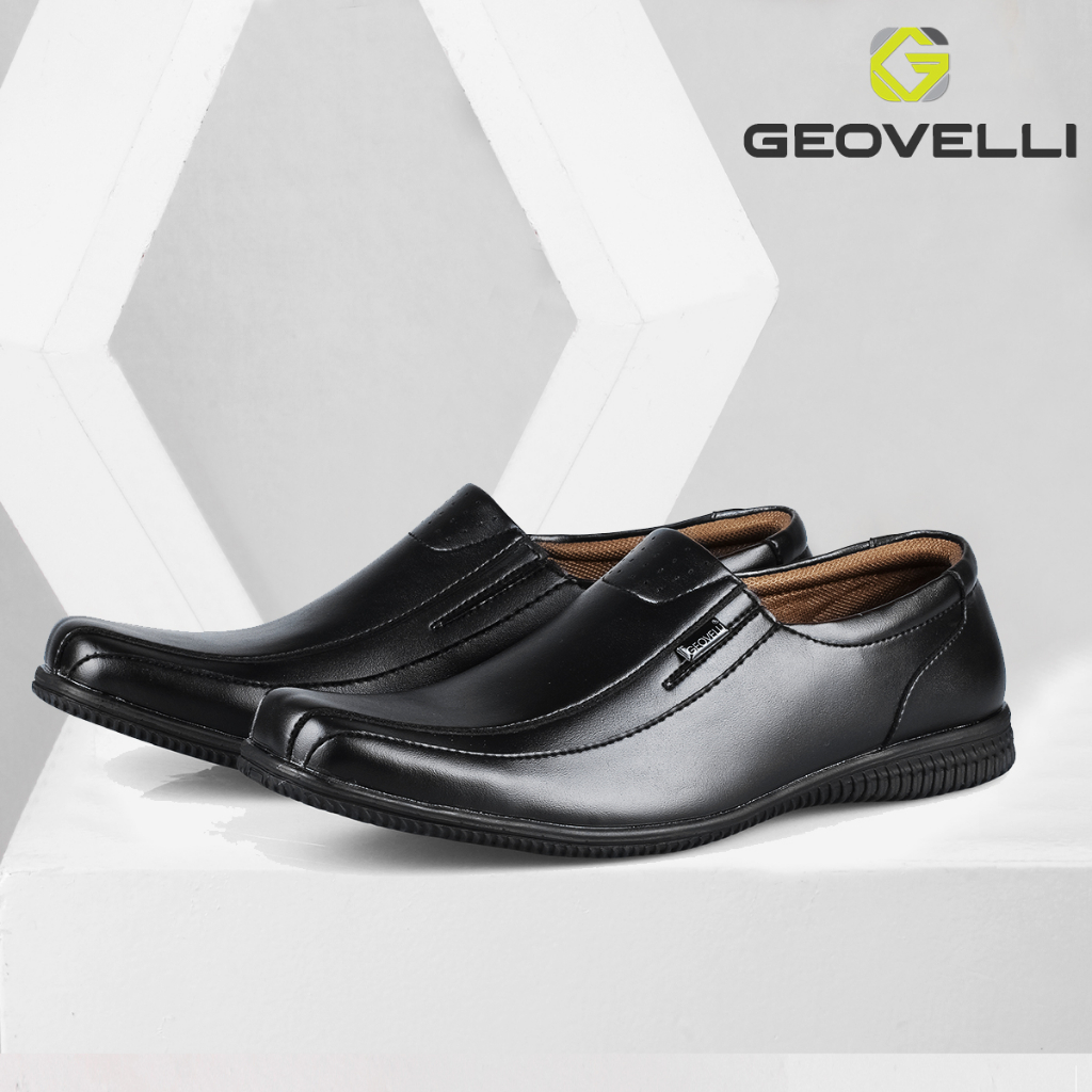 Jual Sepatu Pantopel | Sepatu Pantofel Kulit PU Geovelli Formal Kerja ...