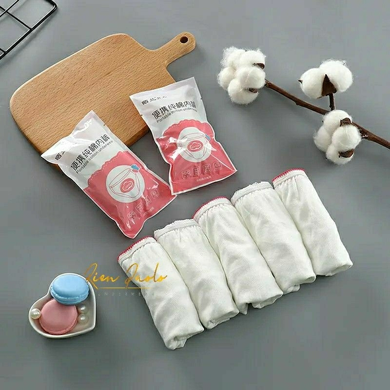 Jual Celana Dalam Wanita Travel Katun Disposable Panties Premium Cd