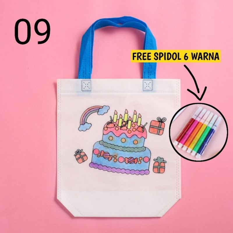 Jual DIY Painting Bag DIY Coloring Tote Bag Mewarnai Tas Mainan ...