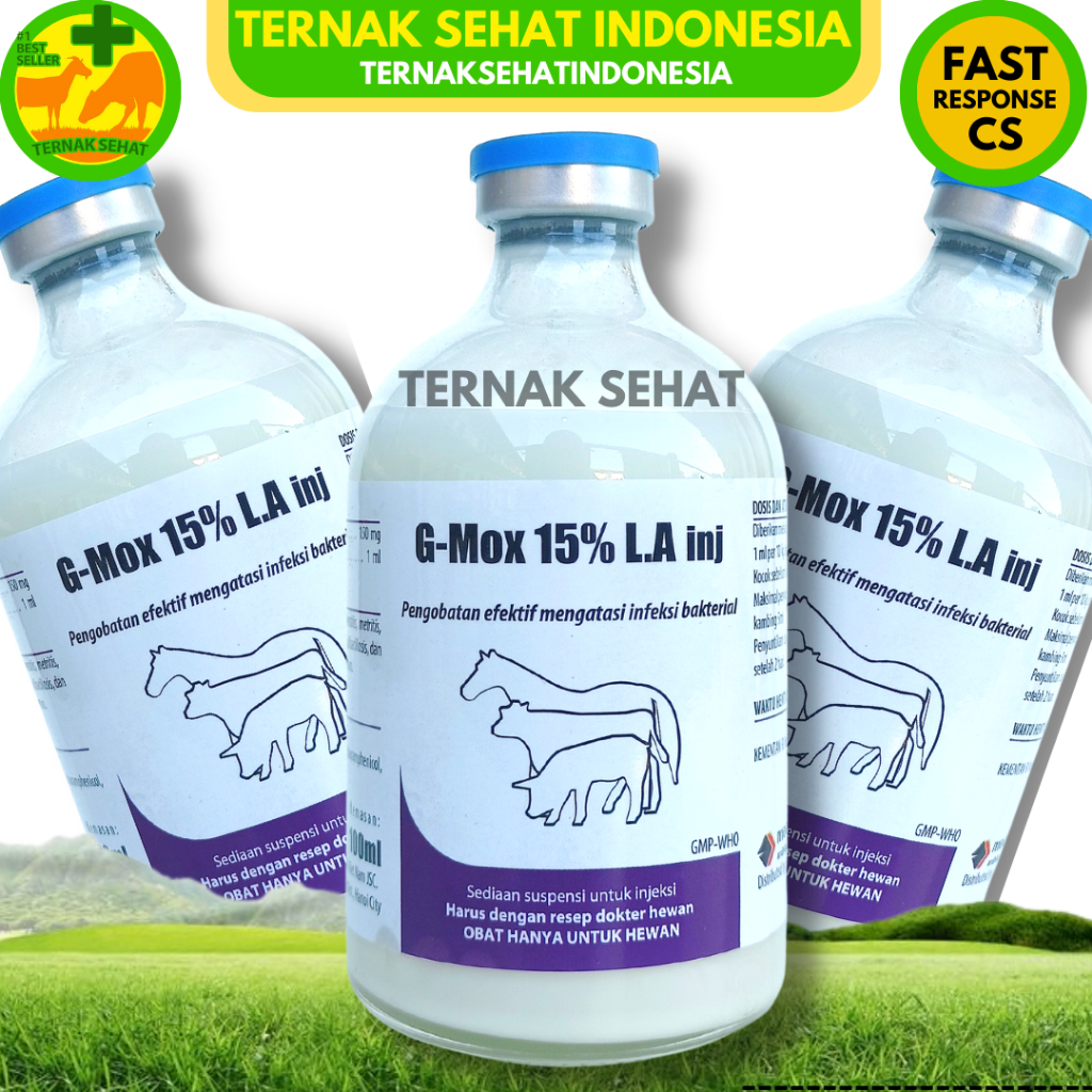 Jual G-MOX 15% LA 100ml - Anti biotik Spektrum Luas Longa Acting untuk ...