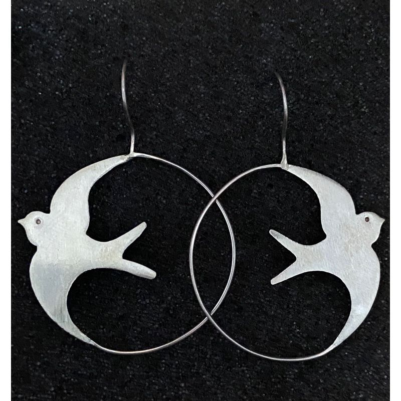 Jual Anting Perak Gantung Burung - Roundy Birds Hooked Earrings (925 ...