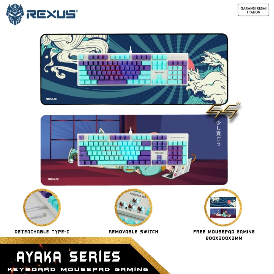 Jual Rexus Ayaka Series KG1 KG2 Keyboard Gaming Mechanical | Shopee ...