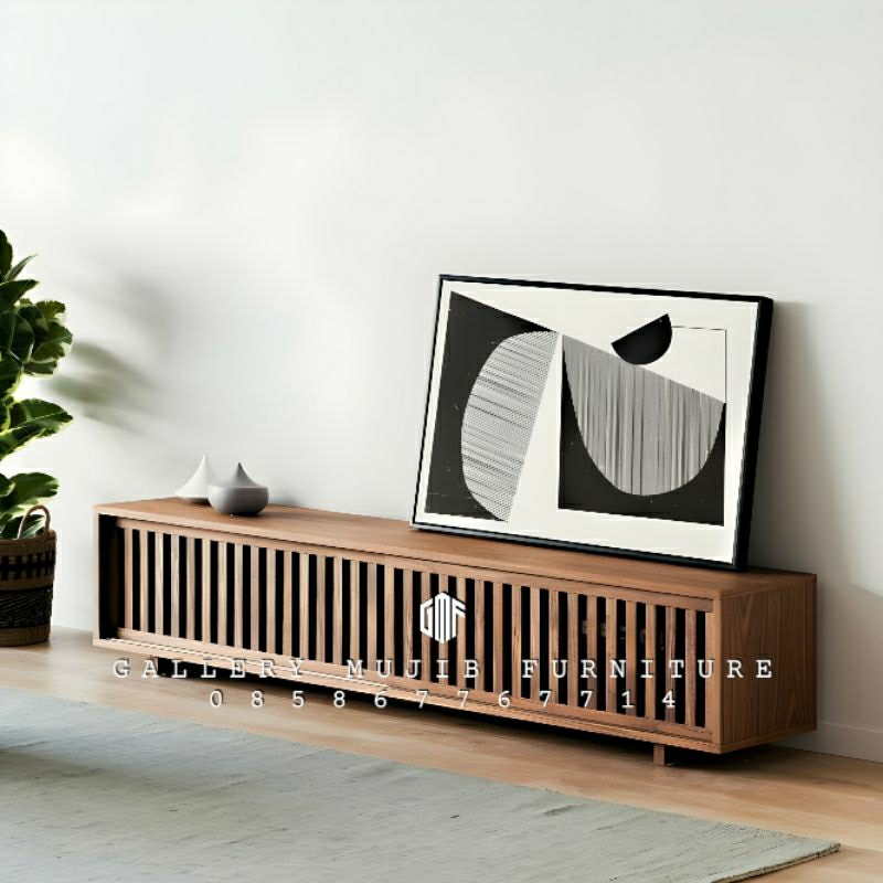 Jual cabinet tv minimalis modern buffet tv slide board meja tv kayu ...