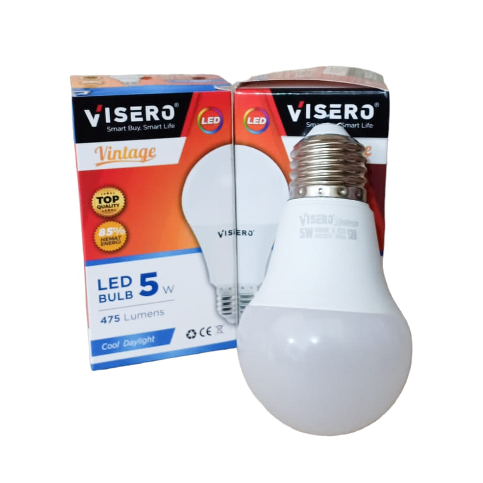 Jual Lampu LED Bulb 5W VISERO VINTAGE Lampu Cahaya Putih 5 Watt | Shopee Indonesia