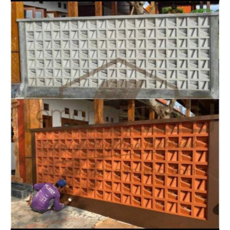 Jual Roster minimalis beton motif mc 2 sisi anti tampias | Shopee Indonesia