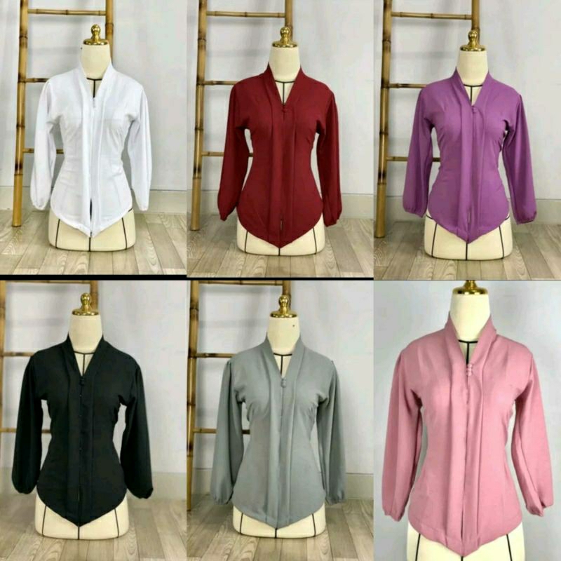 Jual kebaya kartini kringkel airflow kancing bungkus model tangan 7/8 ...