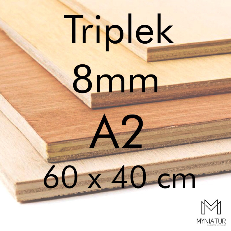 Jual PAPAN KAYU TRIPLEK / MULTIPLEK / PLYWOOD 8 mm | BAHAN MINIATUR ...