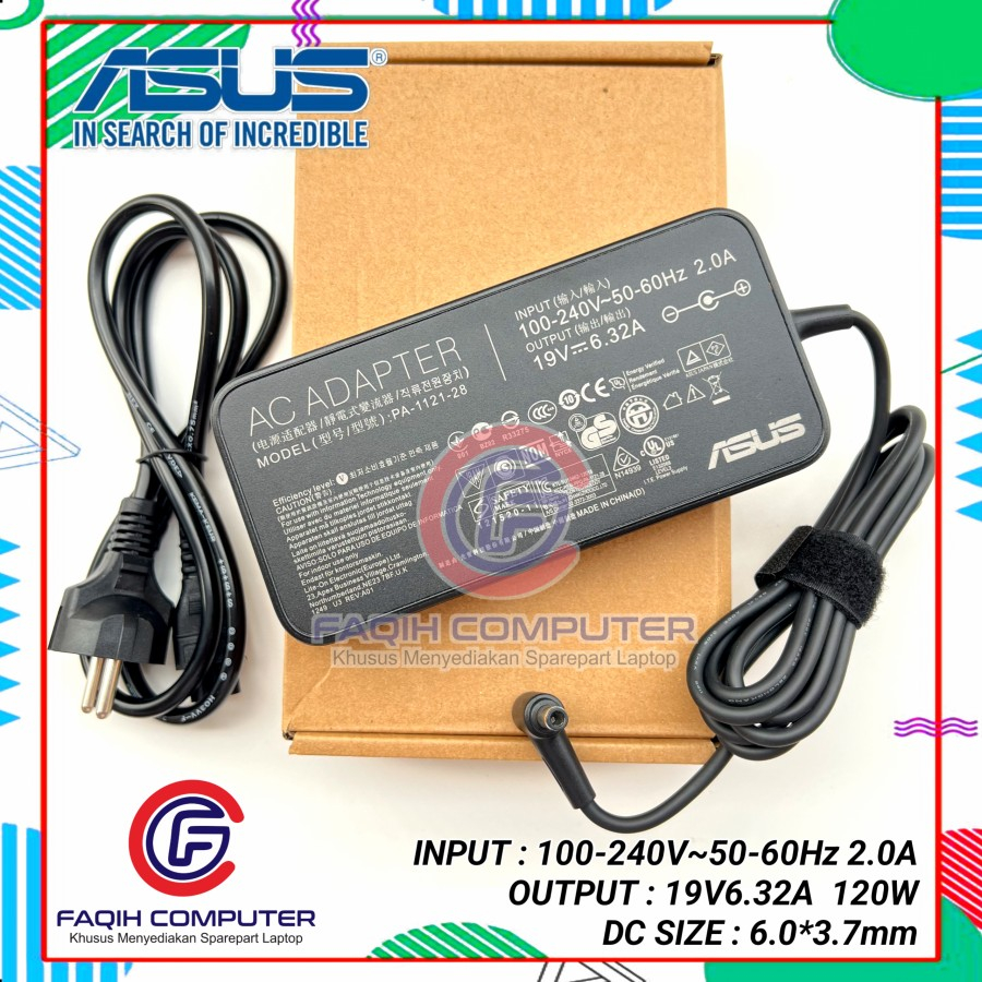 Jual Adaptor Charger Casan Original Asus ROG 19V 6.32A 120W Jarum TUF ...