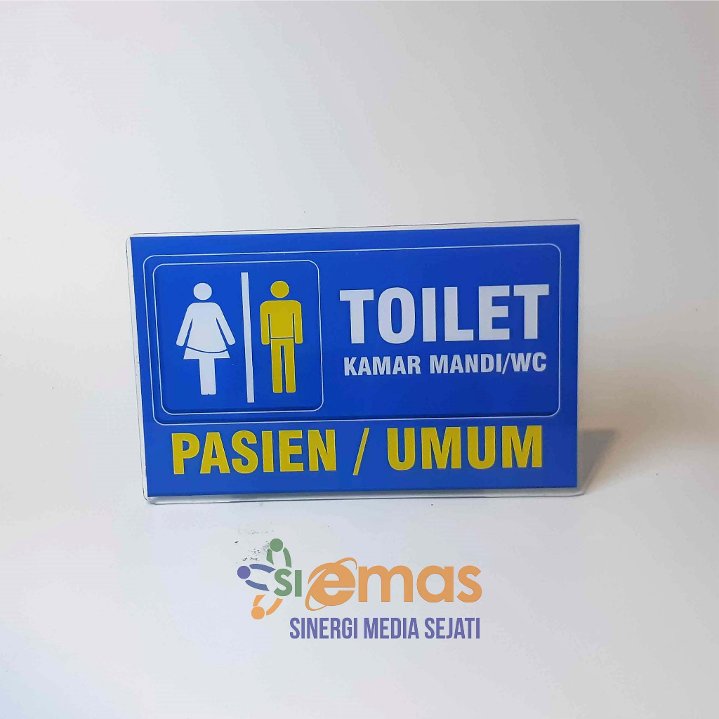 Jual Papan Akrilik Tanda Toilet Pasien / Umum | Acrylic Tanda Toilet ...