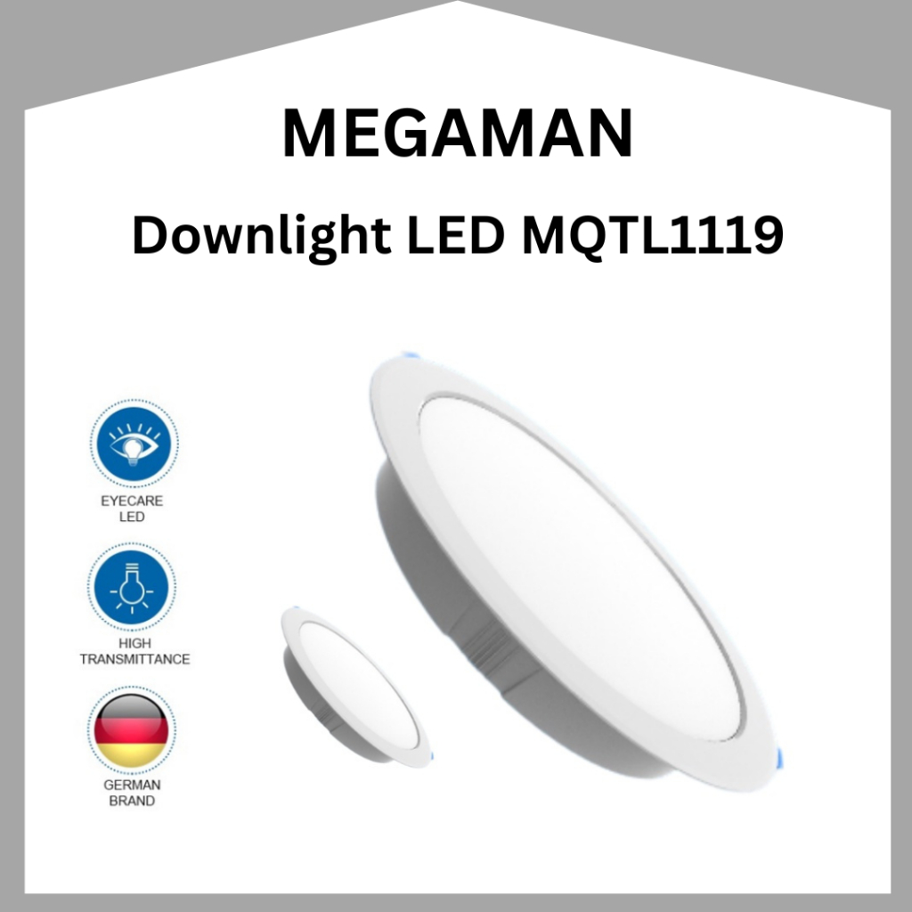 Jual Megaman Lampu Downlight LED MQTL1119 Y 4000K / 5W / 7W / 9W / 12W / 15W | Shopee Indonesia