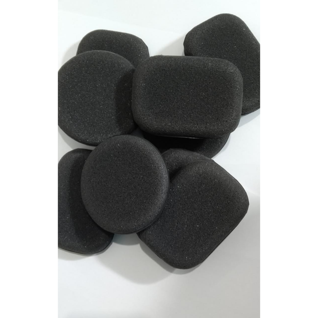 Jual busa pad aplicator hitam bulat kotak busa koting busa bulat hitam ...