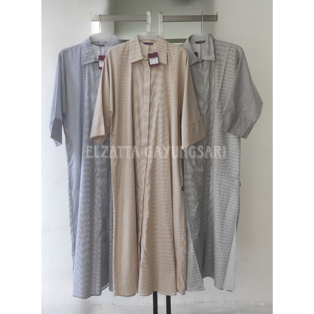 Jual Elzatta Gamis Batwing Katun Stripe | Shopee Indonesia