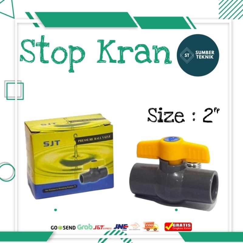 Jual SJT Stop Kran 2 Inch / Keran Plastik 2" / Ball Valve PVC 2 Inch | Shopee Indonesia