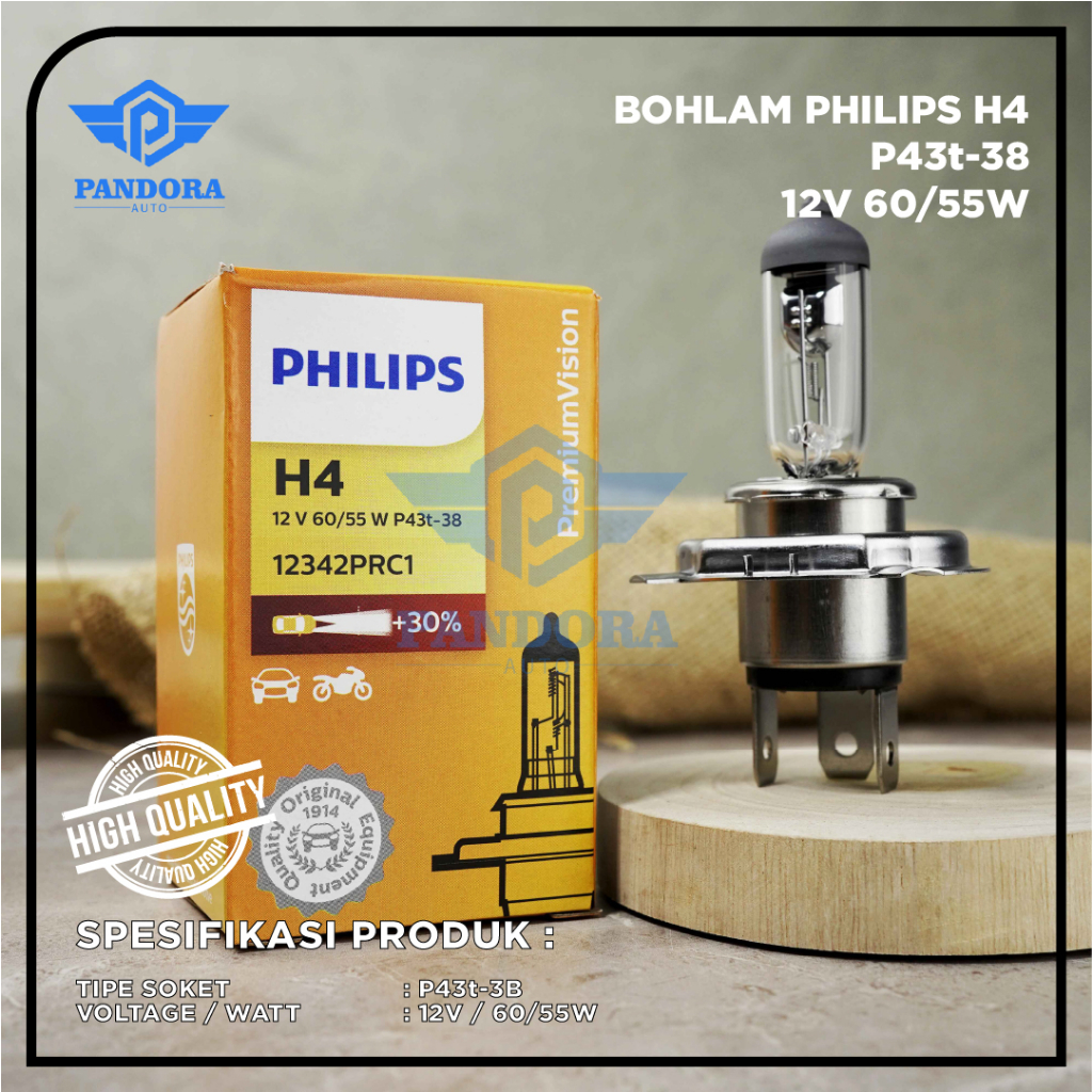 Jual BOHLAM HALOGEN HEADLAMP LAMPU UTAMA PHILIPS H4 12V 60/55 WATT WARM WHITE ORIGINAL | Shopee ...