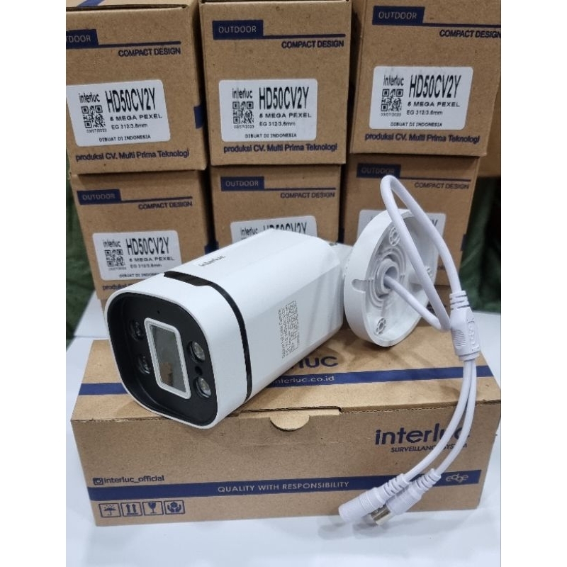 Jual kamera cctv edge interluc outdoor 5mp colorvu 2560p siang malam berwarna | Shopee Indonesia