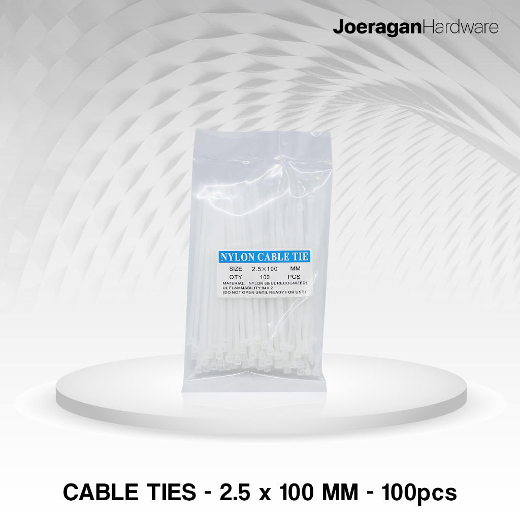 Jual Kabel Ties 2.5x100mm isi 100pcs Nylon Cable Tie 10cm Insulock Tis 10 cm 2.5 x 100 mm ...