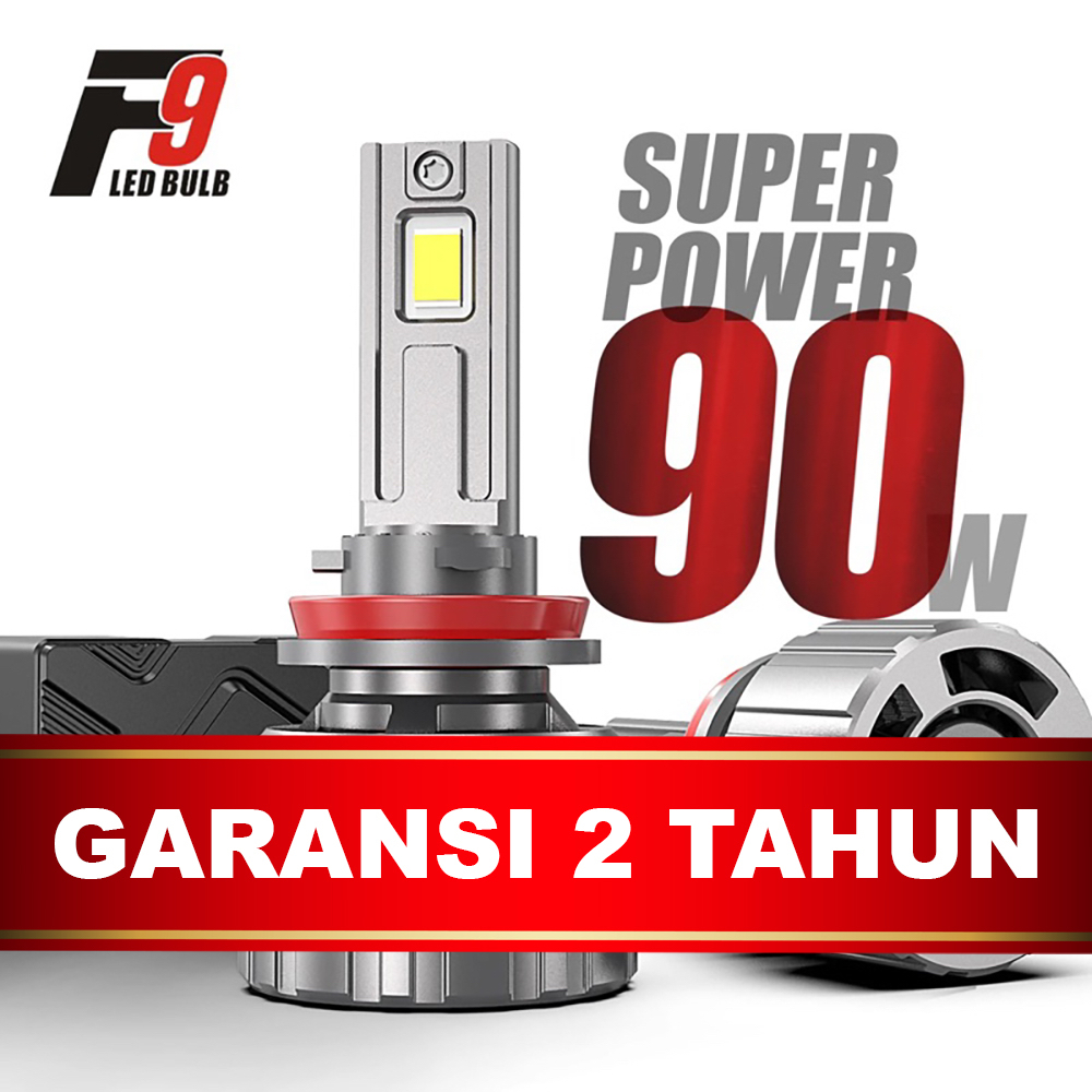 Jual Lampu LED Mobil Headlight F9 Canbus 90 Watt H1 H4 H7 H11 HB3 HB4 ...