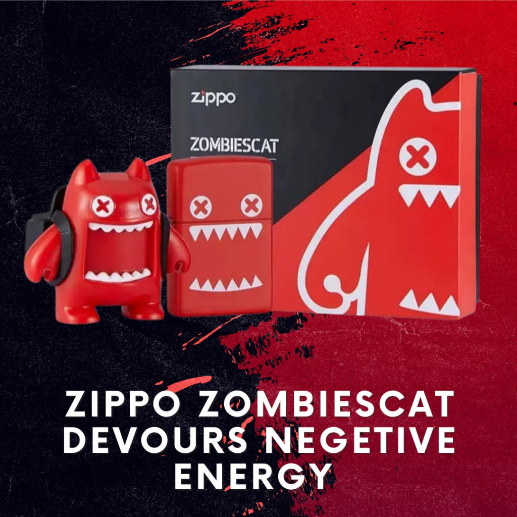 Jual Zippo Zombies Cat Devours Negetive Energy, Red Matte, Figure Gift ...