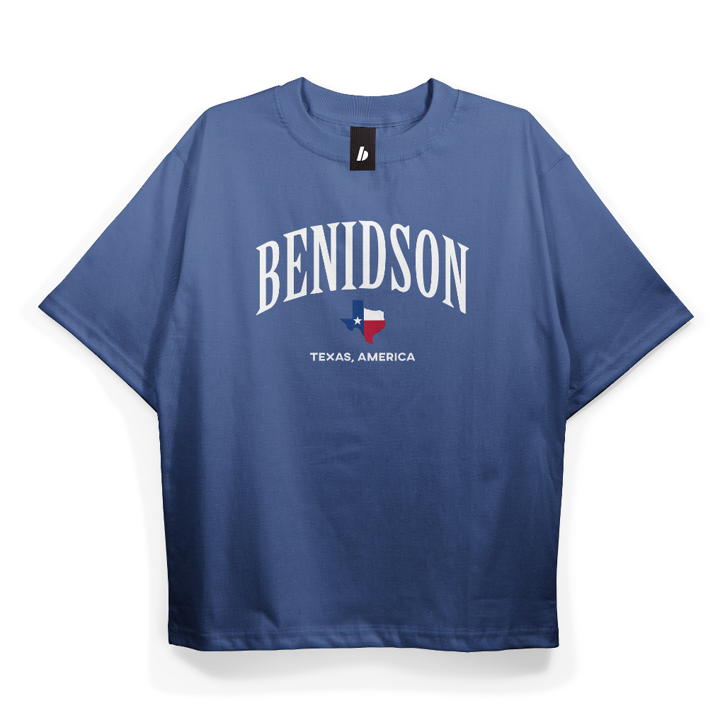 Jual BENIDSON Oversized Tshirt Deep Blue Texas | Shopee Indonesia